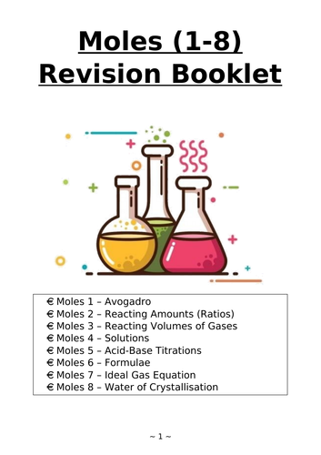 OCR A-Level Chemistry Moles Revision Booklet | Teaching Resources