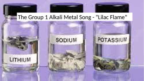 Alkali Metals (group1) Song "Lilac flame" | Teaching Resources