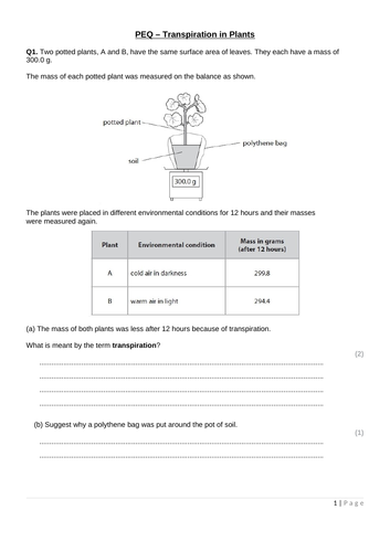 L7 - 2.55B to 2.58B - Transpiration in Plants (IGCSE Biology 9-1 ...