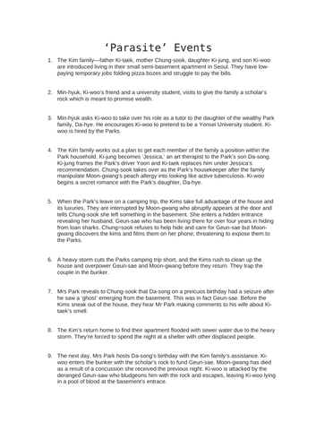 'Parasite' Film Study | Teaching Resources