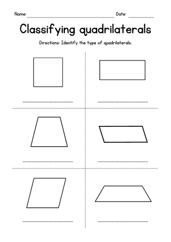 Measuring and Classifying - Area and Perimeter - Geometry Worksheets ...