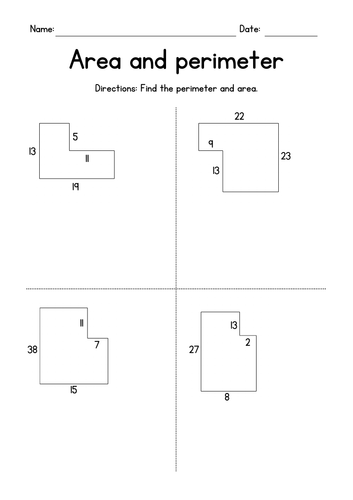 Measuring and Classifying - Area and Perimeter - Geometry Worksheets ...