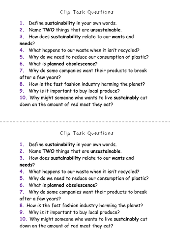 Sustainability | Teaching Resources