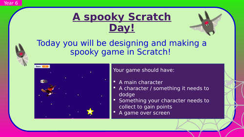 Year 6 – Spooky Scratch Day - Computing Game - Halloween themed ...