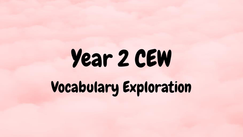 Year 2 Cew Vocabulary Grids Teaching Resources