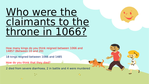 3. Key Stage 3 Norman Conquest of England- Who were the claimants to ...