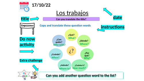 Los trabajos VIVA GCSE MODULE 7 - sentence builder + conti style ...