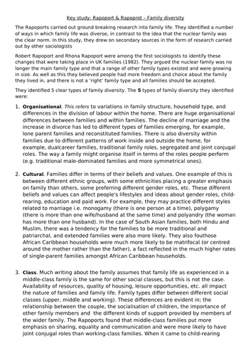 GCSE Sociology AQA Families unit | Teaching Resources