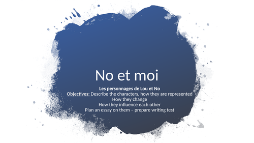 No et Moi - the characters | Teaching Resources