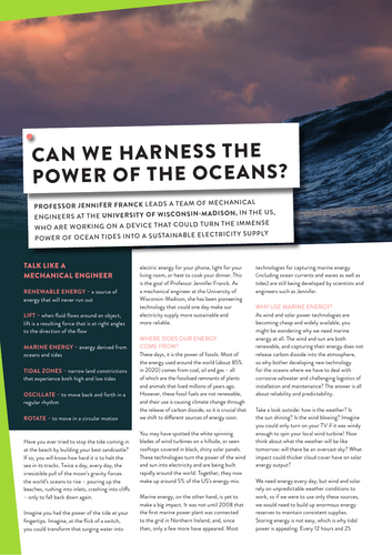 Can we harness the power of the oceans? | Teaching Resources