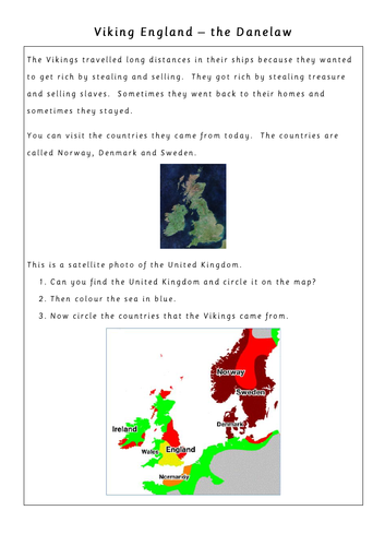 Anglo-Saxons & Vikings SEN Worksheets: Danelaw | Teaching Resources