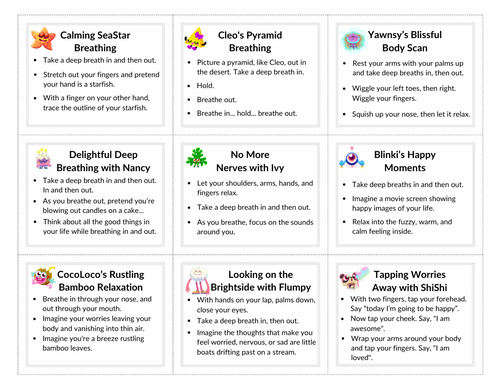 SEL - Mindfulness Cue Cards for Kids - Resource | Teaching Resources