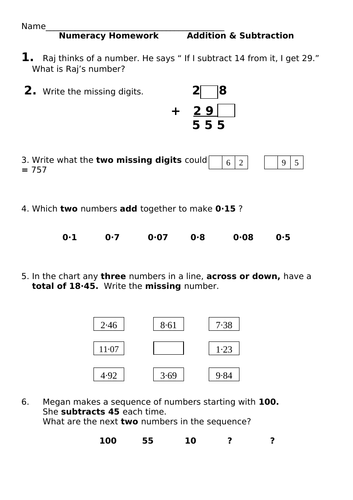 Bumper addition and subtraction pack | Teaching Resources