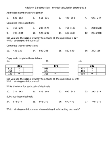 Bumper addition and subtraction pack | Teaching Resources