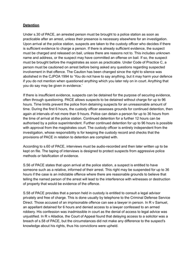 Detention Sample Essay - English Legal System (A-levels CIE) | Teaching ...