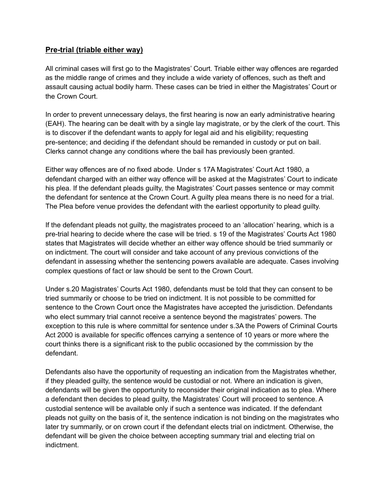 Triable-either way sample essay - English Legal System (A-Levels CIE ...