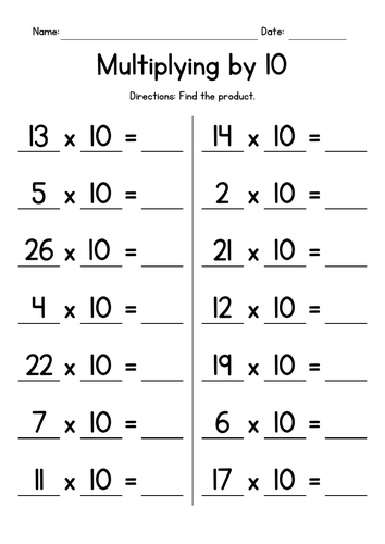 Multiplication BUNDLE - Multiplying Practice Worksheets - Test Prep ...