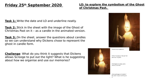 Analysis of Ghost of Christmas Past AQA 2022 | Teaching Resources