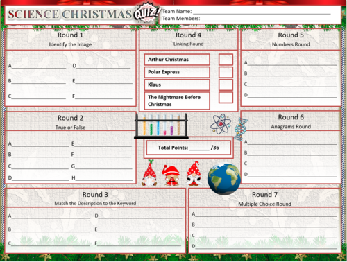 Science Christmas Quiz | Teaching Resources