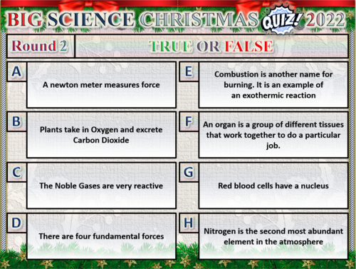 Science Christmas Quiz | Teaching Resources