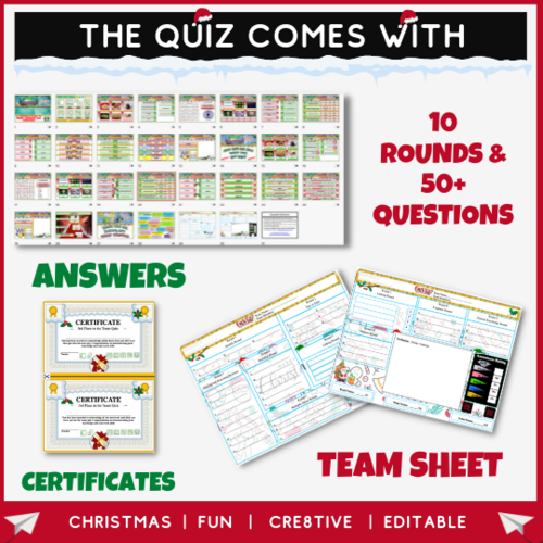 Maths Christmas Quiz | Teaching Resources