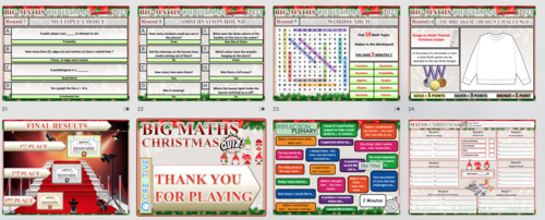 Maths Christmas Quiz | Teaching Resources