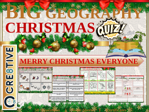 Geography Christmas Quiz | Teaching Resources
