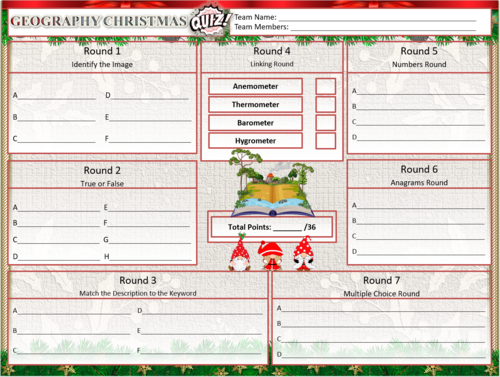 Geography Christmas Quiz | Teaching Resources