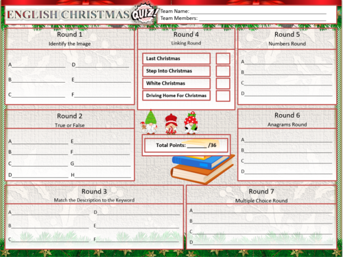 English Christmas Quiz | Teaching Resources