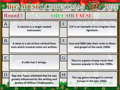 Music Christmas Quiz | Teaching Resources