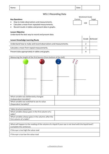 KS3 Working Scientifically WS1 3 Recording Data Lesson Bundle ... KS3 Working Scientifically WS1 3 Recording Data Lesson Bundle ...