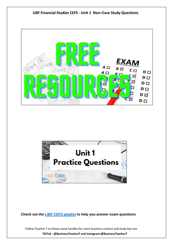 LIBF CeFS Unit 1 - Non-Case Study Questions | Teaching Resources LIBF CeFS Unit 1 - Non-Case Study Questions | Teaching Resources