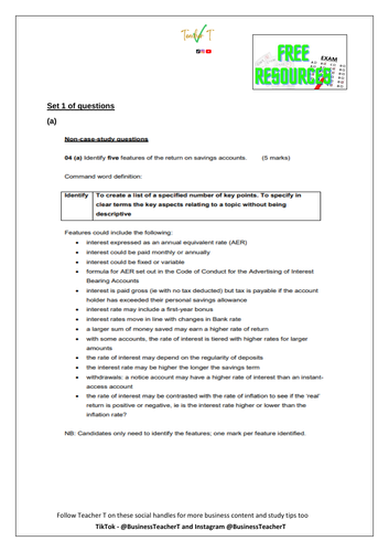 LIBF CeFS Unit 1 - Non-Case Study Questions | Teaching Resources LIBF CeFS Unit 1 - Non-Case Study Questions | Teaching Resources