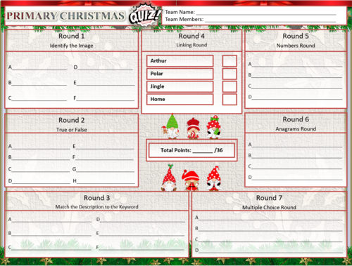 Primary Christmas Quiz | Teaching Resources