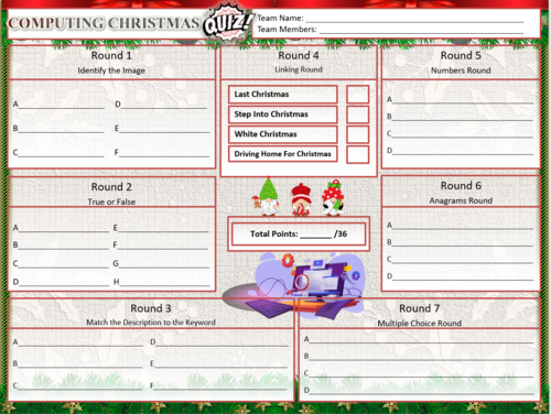 Computing Christmas Quiz | Teaching Resources