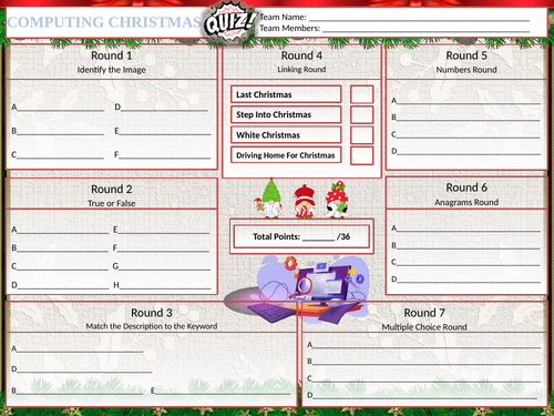 Computing Christmas Quiz | Teaching Resources