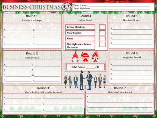 Business Christmas Quiz | Teaching Resources