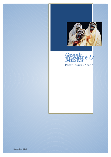 Drama cover lesson ideas for KS3 | Teaching Resources