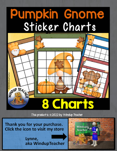 Pumpkin Gnome Sticker Charts | Teaching Resources