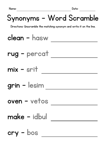 Antonyms & Synonyms Worksheets BUNDLE - Reading & Writing Activities ...