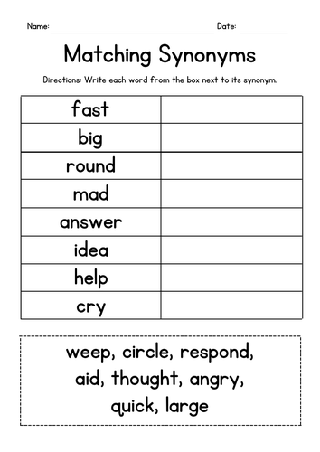 Antonyms & Synonyms Worksheets BUNDLE - Reading & Writing Activities ...