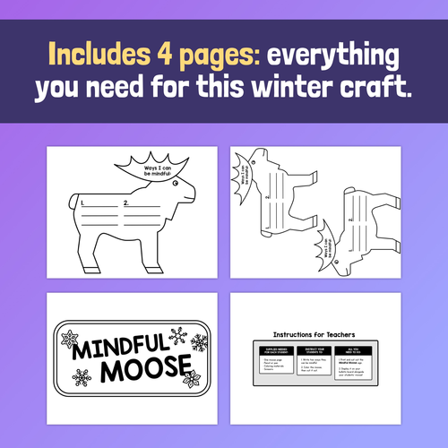 Winter Bulletin Board Mindfulness Craft | Self Regulation, Mindful ...