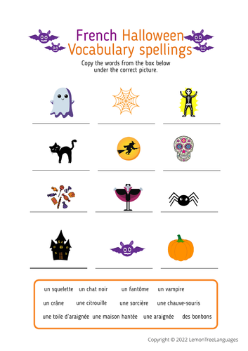 French Halloween Vocabulary Pack | Teaching Resources