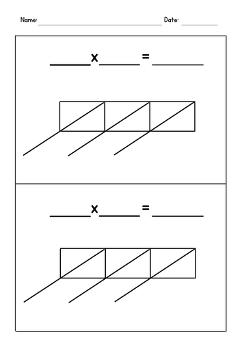Lattice Multiplication Blank Templates BUNDLE - Math Worksheets - Test ...