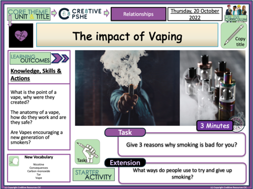The Impact of Vaping | Teaching Resources