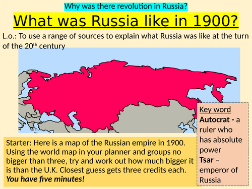 Russia before revolution / pre-revolutionary Russia | Teaching Resources