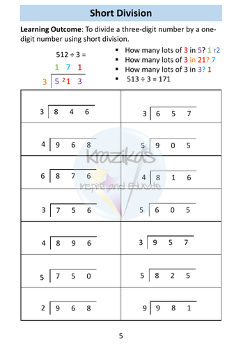 Division Workbook - Functional Skills Maths - Entry Level 3 | Teaching ...