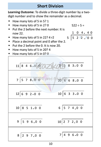 Division Workbook - Functional Skills Maths - Entry Level 3 | Teaching ...