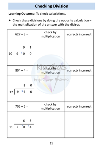 Division Workbook - Functional Skills Maths - Entry Level 3 | Teaching ...