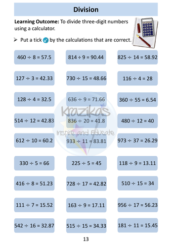 Division Workbook - Functional Skills Maths - Entry Level 3 | Teaching ...